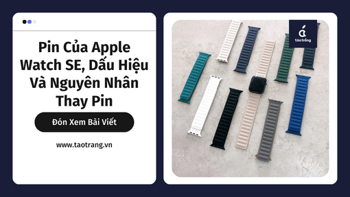 Pin Của Apple Watch SE, Dấu Hiệu Và Nguyên Nhân Thay Pin