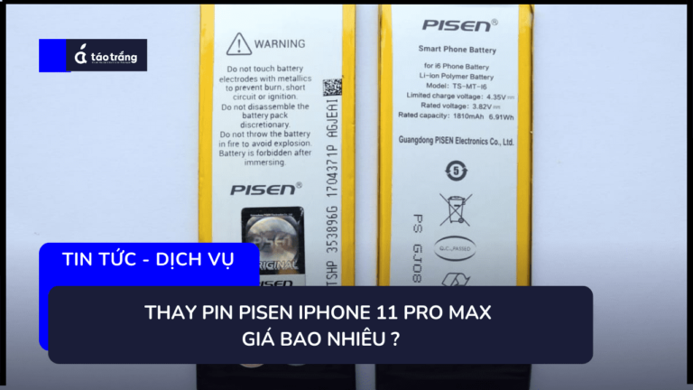 Thay Pin Pisen iPhone 11 Pro Max Chính Hãng, Lấy Ngay, Giá Rẻ