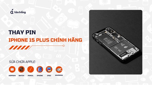 Thay pin iPhone 15 Plus chính hãng - AMI CARE