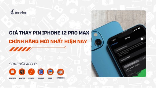 Giá thay pin iPhone 12 Pro Max chính hãng mới nhất hiện nay - AMI CARE